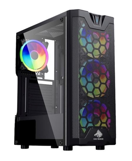 CASE GAMING EAGLE WARRIOR CG12AA GLASS H430 + 3 RGB FAN - Intelmax El ...